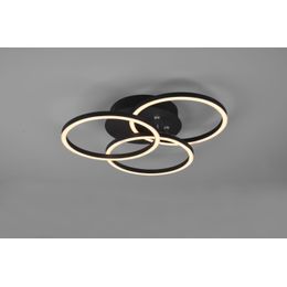 REALITY Circle Deckenleuchte LED Schwarz, 1-flammig, Fernbedienung