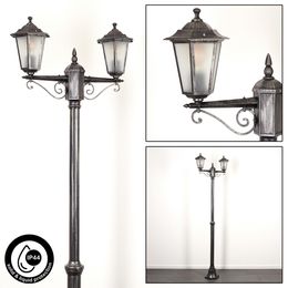 hofstein Loria Kandelaber Schwarz, Silber, 2-flammig