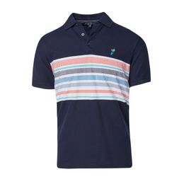 Koroshi Poloshirt Herren Gr&ouml;&szlig;e L navy / hellblau / hellrot / wei&szlig;
