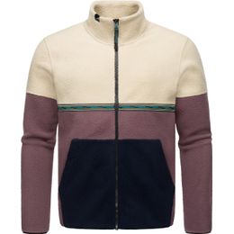 Fleecejacke Ragwear "Lonndy", Herren, Gr. XXL (56), beige (ecru), Fleece, Material: 100% Polyester, gerade, hoch geschlossener Ausschnitt, Jacken, Angesagte Herren Plüschjacke mit hohem Kragen