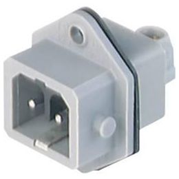 Hirschmann 932 048-106-1 Netz-Steckverbinder STASEI Stecker, Einbau vertikal Gesamtpolzahl: 2 + PE 16 A Grau 1 St.