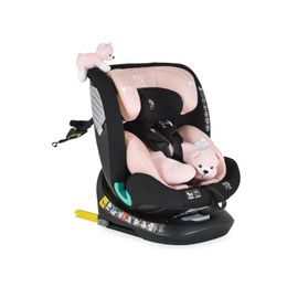 Moni Kindersitz Serengeti i-Size (40-150cm) Isofix, Kuscheltier, Nackenkissen rosa