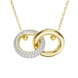 Swarovski Charms - Dextera pendant, Interlocking loop, Gold-tone plat - Gr. unisize - in Wei&szlig; - f&uuml;r Damen