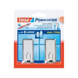 Tesa Powerstrips Haken Large Classic,chrom (58051-00010-20)