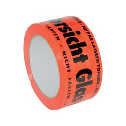 PVC-Warnband 50mm x 66m Vorsicht Glas leuchtorange ; Gerlinger (4232095017)