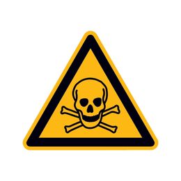 SafetyMarking Warnschild Aluminium SL 200 mm Warnung vor giftigen Stoffen ; WOLK (11.0164)
