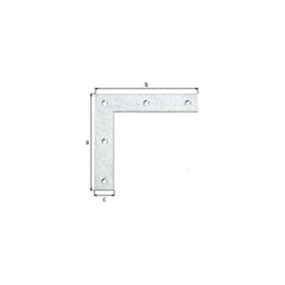 GAH Alberts Holzverb.-Eckwinkel L 160 x H 160mm gerade Stahl roh sendz. (332907)