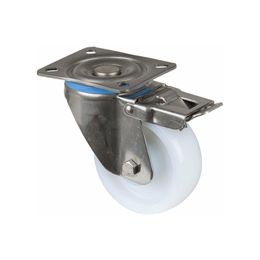 BS Rollen Lenkrolle HS120.B14, m.Totalfestst. m.Platte, Ø100, B35mm, 300kg (HS120.B14.100)