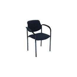 Besucher-Stuhl STYL m.Arml. schwarz/anth. ; E/D/E (STYL A BL EF002)