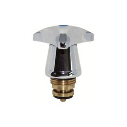 Kirchhoff Metall-Trecorngriff, Chrom, 1/2", mit Oberteil, Markierung blau (986150848)