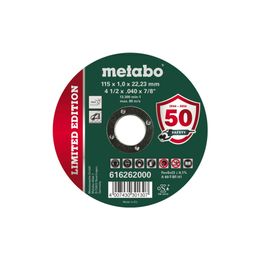 Metabo Limited Edition 115 x 1,0 x 22,23 mm, Inox, Trennscheibe, gerade Ausf&uuml;hrung (616262000)