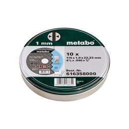 Metabo Satz=10xTrennscheiben SP 115x1,0x22,23 Inox, TF 41 , in Blechdose (616358000)