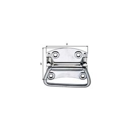 GAH Alberts Kistengriff für Koffer L92mm, B80mm, S1, 2mm Edelstahl (361402)