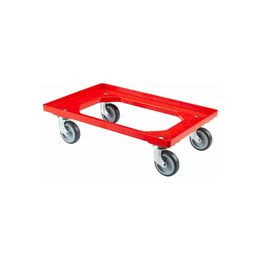 BS Rollen Allzweckrollersammler T.-ROLLER mit Platte, TK 250kg TPR, rot (T.-ROLLER.1R)