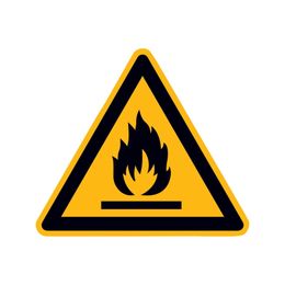SafetyMarking Warnschild Aluminium SL 200 mm Warnung vor feuergef&auml;hrlichen Stoffen ; WOLK (11.0152)