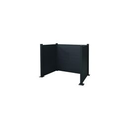 Floraworld Mülltonnen-EinfassungAlum inium 2 x 240 Liter150 x 115 x 122 cmBeschaffungsa (012912)