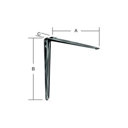 Vormann Konsole L150xT125mm Stahlblech,wei&szlig;, besch. (000150125LW)