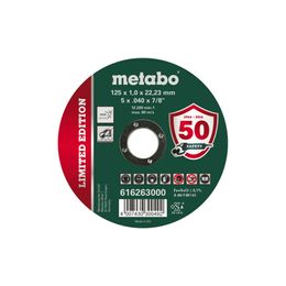 Metabo Limited Edition 125 x 1,0 x 22,23 mm, Inox, Trennscheibe, gerade Ausf&uuml;hrung (616263000)