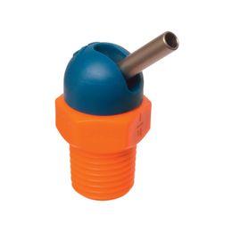 LOC-LINE Hochdruckd&uuml;se CD f&uuml;r K&uuml;hlmittelschlauch 1/8" 70bar, Durchmesser 1,6x0mm blau-orange (79010)