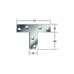 Vormann Flachverbinder T-Form 70 x 16 x 52 x 1,5 mm Stahl verzinkt (000189075Z)