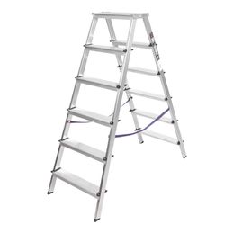 STIER Stufen Stehleiter 2x6 Stufen beidseitig begehbar FI-6 (907347)