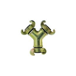 L&uuml;decke Dreiwegest&uuml;ck Temperguss, 3 x 1" mit Klauenkupplung (DWSG 34)