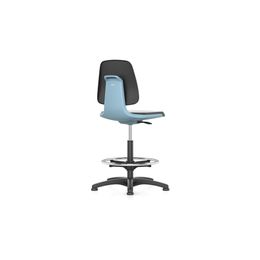 bimos Arbeitsstuhl Labsit 3, K-Leder blau Sitzhöhe 520-770 mm (9121-MG01-3277)