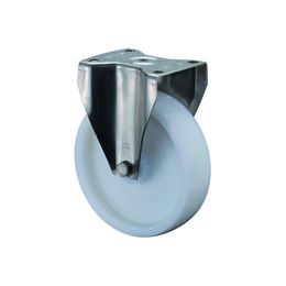BS Rollen Bockrolle, Durchmesser 200mm, B 50mm, 700kg, HS110 .B14, mit Anschraubplatte weiß (HS110.B14.200)