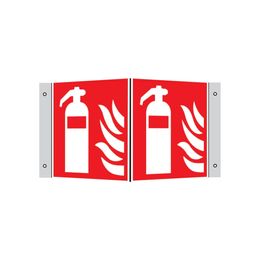SafetyMarking Brandschutzschild Alu B200xH200 mm Winkel Feuerl&ouml;scher langnachleuchtend ; WOLK (15.A5031)