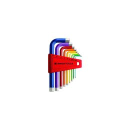 PB Swiss Tools RainBow Winkelschraubendreher- Satz im Kunststoffhalter 9-teilig 1,5-10mm PB (PB 210.H-10 RB)