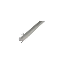 GAH Alberts U-Profil gleichschenkl.ungelocht L2000 x B12 x H10mm Aluminium, silberfarbig (474829)