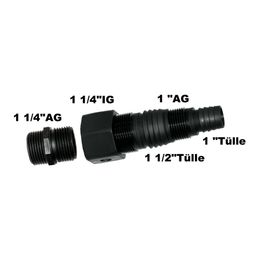 Metabo Multiadapter 1 1/4 AG / IG aus Messing für Sauger-Zubehör, 903061677 (0903061677)