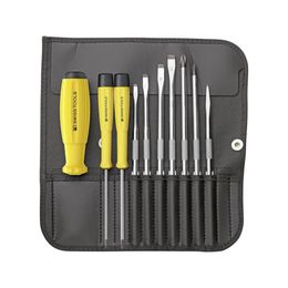 PB Swiss Tools Schraubendreher-Satz ESD mit Wechselklingen 10-teilig in Rolltasche Swiss (PB 8215.ESD)