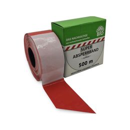 Kelmaplast Absperrband 500 m-Rolle rot/wei&szlig; geblockt (2400000800500159901000052)