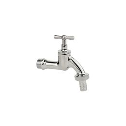 Kirchhoff MS Auslaufventil Knebelgriff, Chrom, 1/2"AG x 3/4"AG x 1/2"T (98619018)