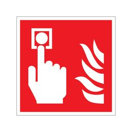 SafetyMarking Brandschutzschild Folie B150xH150 mm Brandmelder langnachleuchtend ; WOLK (38.A5150)