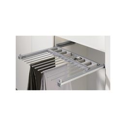 Hettich Schrank-Hosenhalter Amari 9132917 Li.Korpusb.600-700mm 10 Hosen,Stahl silber)