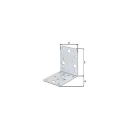 GAH Alberts Winkelverbinder 90x90x65x2, 5mm Stahl roh, sendzimirverz. (330453)