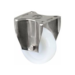 BS Rollen Bockrolle, Durchmesser 100mm, B 35mm, 300kg, HS110 .B14, mit Anschraubplatte weiß (HS110.B14.100)