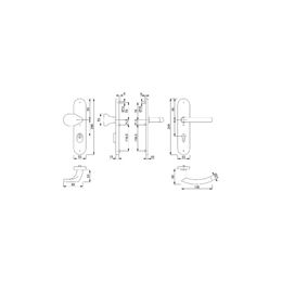 Hoppe WET-Schutz-Wechselgarnitur Langschild,PZ,8/72 Trondh. E86G/3331/3310 F69,TS 37-42 (3751512)