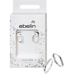 ebelin Creolen 925 Silber mit Strasssteinen