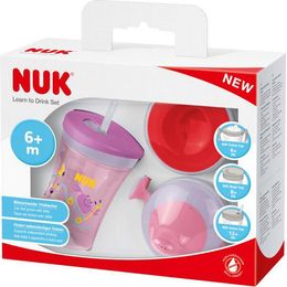 Nuk Trinklernset Evolution, rot/lila, ab 6 Monate