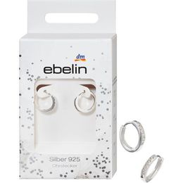 ebelin Creolen mit Zirkoniasteinen 925 Silber