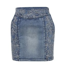 KOROSHI Rock Damen Gr&ouml;&szlig;e 42 blue denim / wei&szlig;