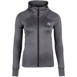Gorilla Wear Sportsweatjacke 'Halsey' Damen Größe L stone / dunkelgrau