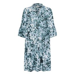 Kaffe Kleid 'Hera Amber' Damen Größe 46 hellblau / khaki / tanne / weiß Winterkleid
