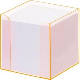 Folia Zettelbox LUXBOX transparent inkl. 800 Notizzettel weiß