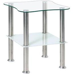 HAKU Möbel Beistelltisch Glas transparent 40,0 x 40,0 x 47,0 cm