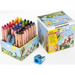 Eberhard Faber MiniMaxi 3in1 40er Box Buntstifte farbsortiert, 40 St.