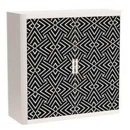 PAPERFLOW easyOffice Black & White Rollladenschrank 60532 2 Fachböden 110,0 x 41,5 x 104,0 cm